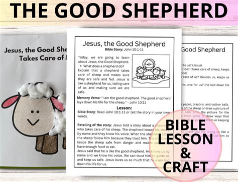Jesus The Good Shepherd Bible Lesson John 10 1 16 Bible Story Craft