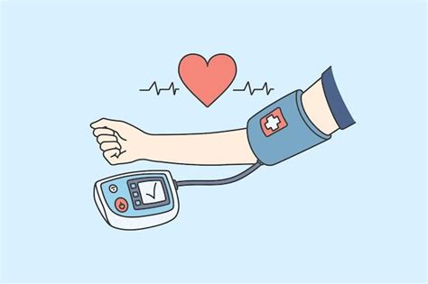 Premium Vector Measuring Blood Pressure And Healthcare Concept In
