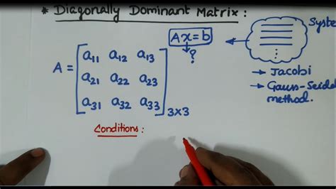 strictly diagonally dominant matrix youtube