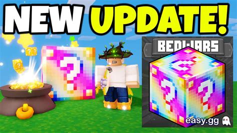 NEW RAINBOW LUCKY BLOCK UPDATE Out Now Roblox Bedwars YouTube