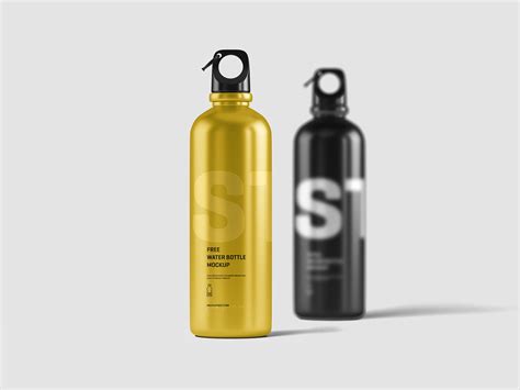 Aluminum Water Bottle Free Mockups Free Mockup