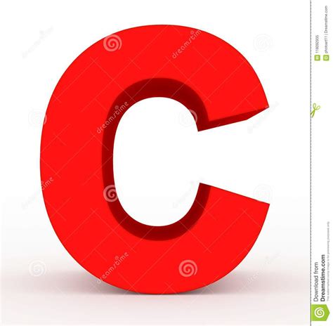 Rojo De La Letra C D Aislado En Blanco Stock De Ilustraci N