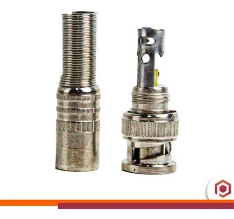 Kit Plugs Conector Bnc Gold Macho C Mola Parafuso Cftv Mercadolivre