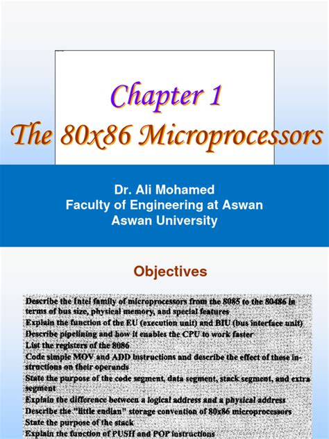 chapter1 the 80x86 microprocessors pdf assembly language random access memory