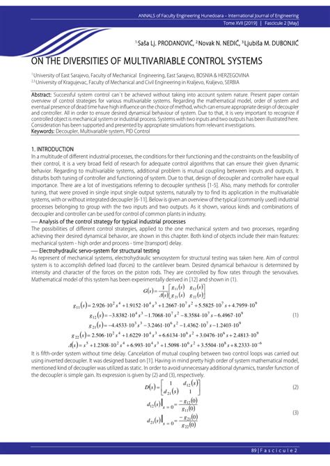 pdf on the diversities of multivariable control systems
