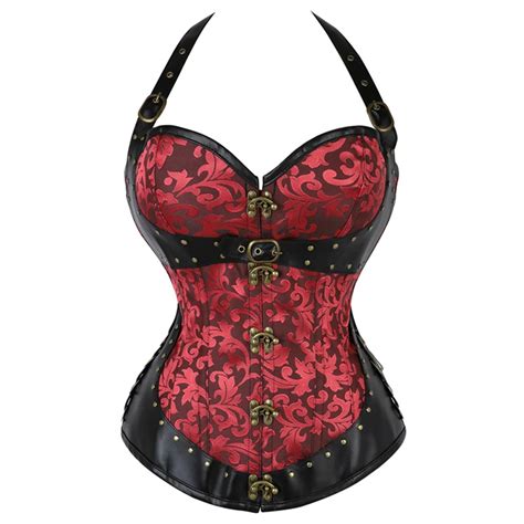Cors Sobre El Busto Steampunk Para Mujer Corpi O Sexy G Tico De Cuero Y