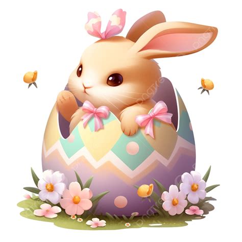 Cartoon Easter Bunny Easter Easter Eggs Rabbit Png Transparent