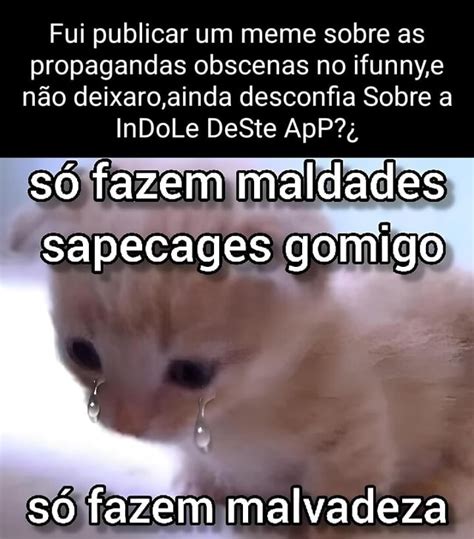 Fui publicar um meme sobre as propagandas obscenas no ifunny e não