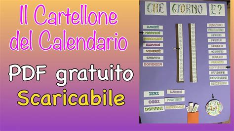 Cartellone Del CALENDARIO PDF Scaricabili Gratuiti SCUOLA PRIMARIA
