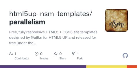 Github Html Up Nsm Templates Parallelism Free Fully Responsive