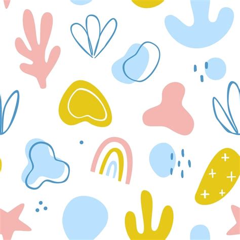 Premium Vector Abstract Organic Shapes Colorful Pattern