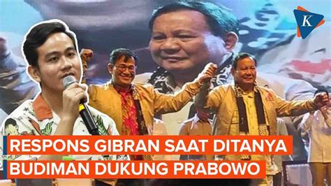 Tanggapan Gibran Soal Dukungan Budiman Sudjatmiko Ke Prabowo Subianto