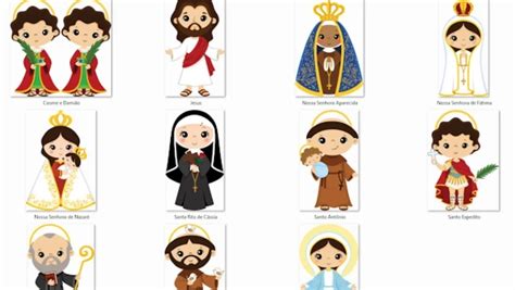 Coleção Santinhos Catolicos Vetores Nossa Senhora Jesus Elo7