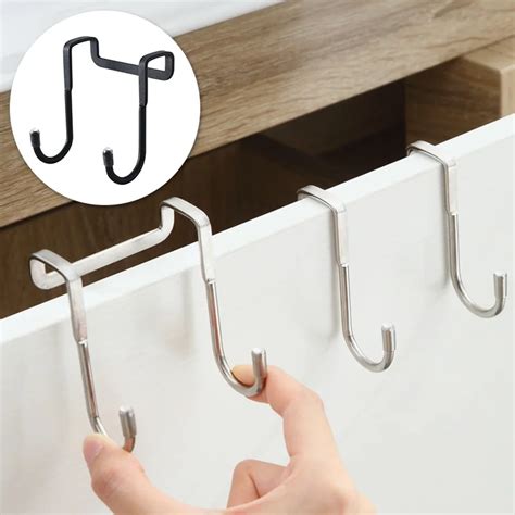 New Stainless Steel Hook Free Punching Double S Shape Hook Kitchen