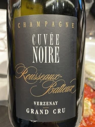 2014 Rousseaux Batteux Cuvée Noire Brut Champagne Grand Cru Verzenay