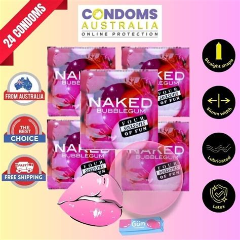 Four Seasons Naked Bubblegum Condoms 24 FREE SHIPPING EBay