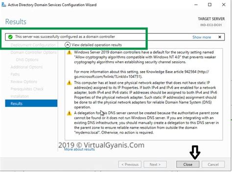 step by step how to install and configure domain controller on windows server 2019