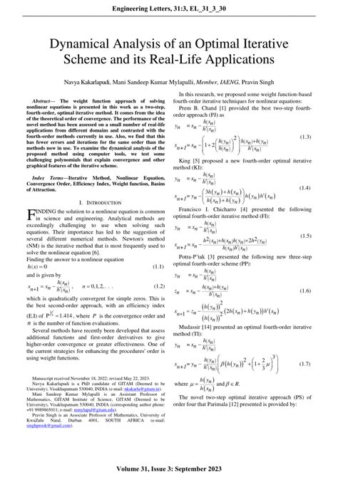 pdf dynamical analysis of an optimal iterative scheme and its real life applications