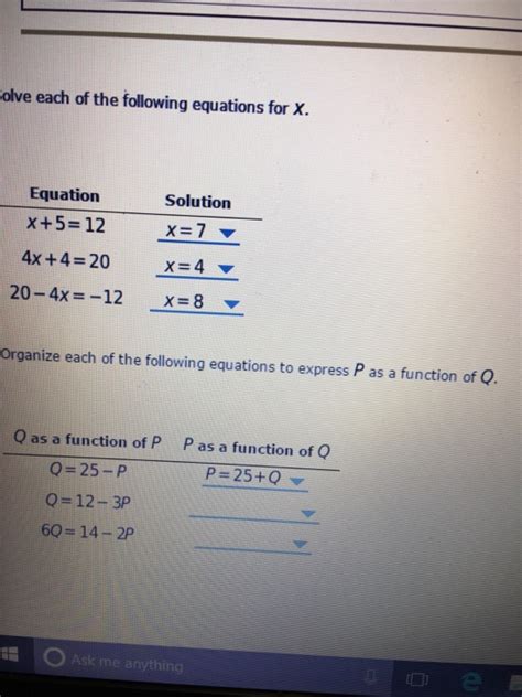 Solved Solve Each Of The Following Equations For X Chegg