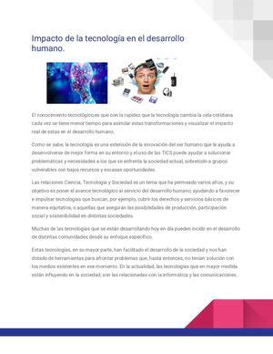 Calaméo Impacto De La Tecnología En El Desarrollo Humano