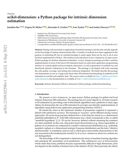 pdf scikit dimension a python package for intrinsic dimension estimation