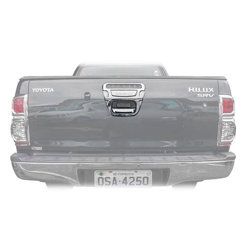 APLIQUE MAÇANETA TAMPA TRASEIRA TOYOTA HILUX CROMADO