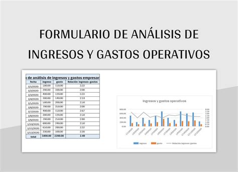 Plantilla de Formato Excel Formulario De Análisis De Ingresos Y Gastos