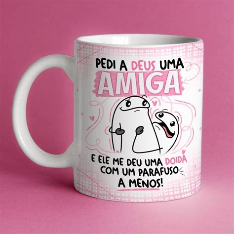 Caneca Personalizada Flork Meme Engraçada Dia da Amizade Plantei