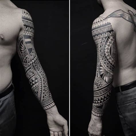 Two Pictures Of A Man S Arm And Shoulder With Tattoos On Both Sides