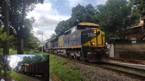 Trem de Carvão carregado prefixo QHZ locotrol subindo a Linha do