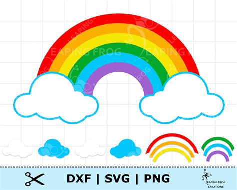 Rainbow SVG Cricut Cut Files Silhouette Layered Files Etsy
