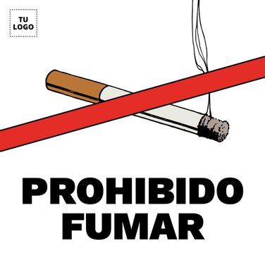 Carteles De Prohibido Fumar Editables Online