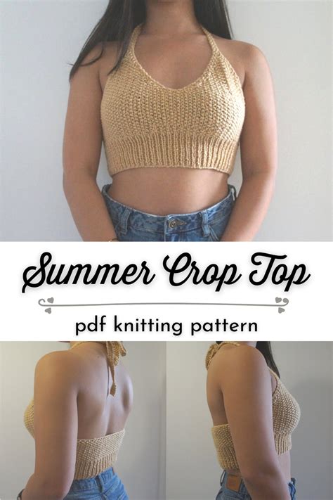 Warm Weather Knit And Crochet Patterns In 2023 Crochet Crop Top Pattern Summer Knitting