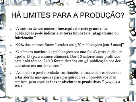 Produo Cientfica Avaliao Da Qualidade Kenneth R De