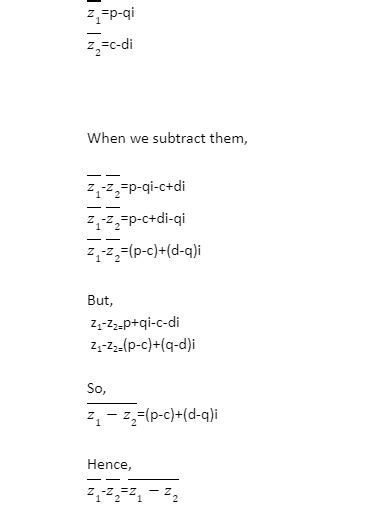 conjugation of complex numbers