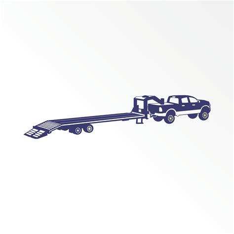 Double Cabin Trailer Or Pickup Car Truck With Pull Image Graphic Icon