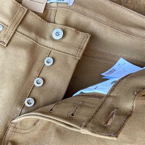 Naked And Famous Denim Super Guy Duck Canvas Selvedge Crimson
