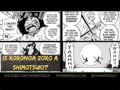Roronoa Zoro A Shimotsuki Zoro S Swords Kozaburo One Piece