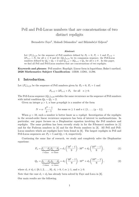 pdf pell and pell lucas numbers that are concatenations of two distinct repdigits