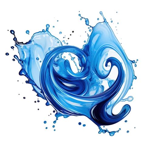 Salpicaduras De Pintura Azul Archivo PSD Premium