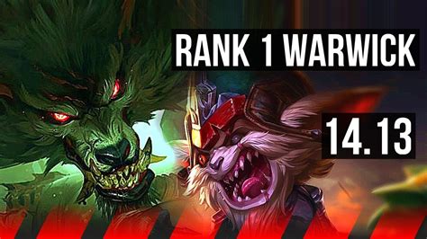 WARWICK Vs KLED TOP Rank 1 Warwick 12 Solo Kills 39k DMG Godlike