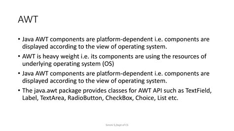 The Concept Of Abstract Window Took Kit In Java PPT