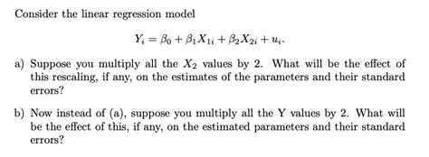 solved consider the linear regression model