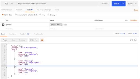 how to upload files in node js and express