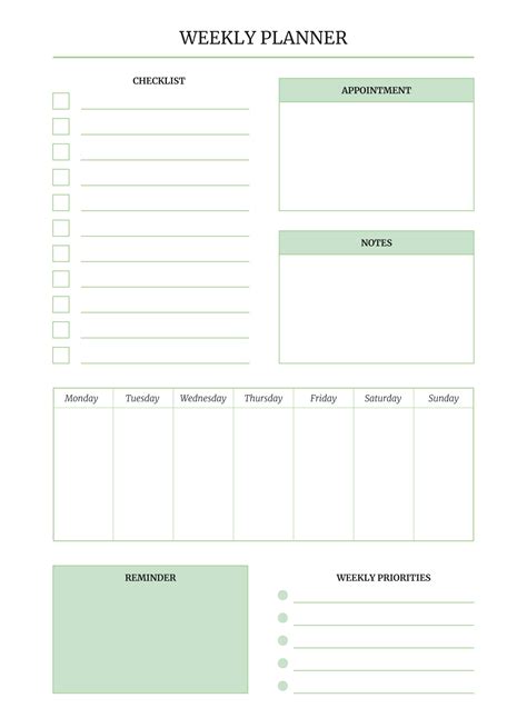 Word Weekly Planner Template Atelier Yuwa Ciao Jp