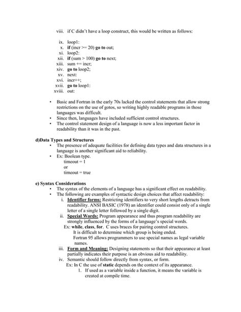 principles of programming languages lecture notes