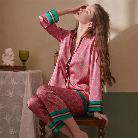 Lisacmvpnel 2022 Spring New Style Long Sleeved Women Pajamas Set Ice