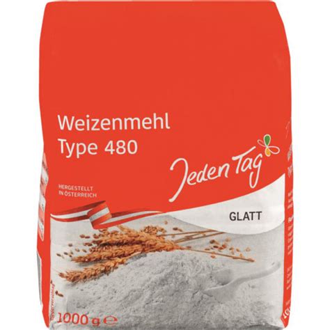 Weizenmehl 480 Glatt 1 Kg