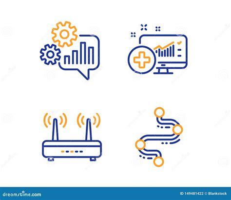 Wifi Analytics M Dico Y Sistema De Los Iconos De La Rueda Dentada