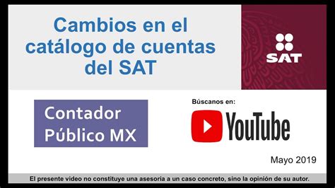 Cambios en el catalogo de cuentas del SAT Dígitos agrupadores Anexo